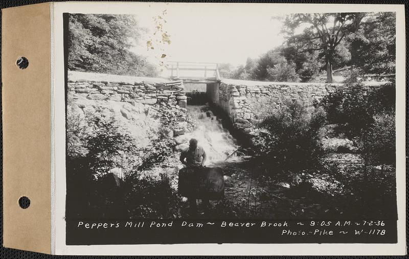 Beaver Brook at Pepper's mill pond dam, Ware, Mass., 9:05 AM, Jul. 2 ...