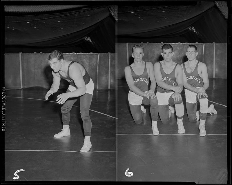 Springfield College wrestlers - Digital Commonwealth