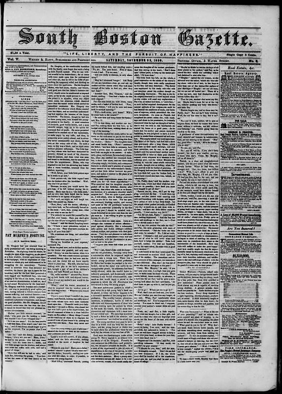 South Boston Gazette, November 23, 1850 - Digital Commonwealth