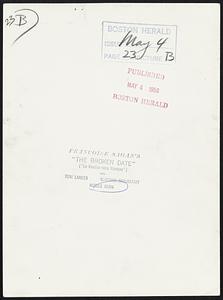 Francoise Sagan's "The Broken Date" ("Le Rendez-vous Manque") with Toni ...