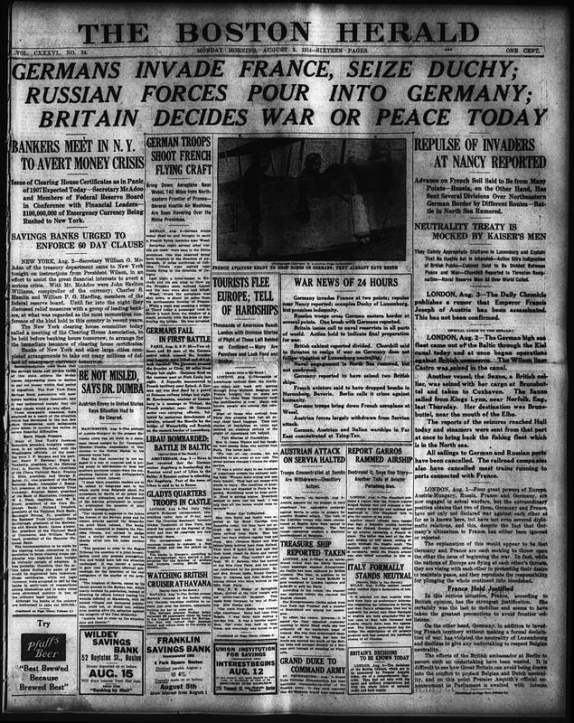 The Boston Herald. August 03, 1914 - Digital Commonwealth