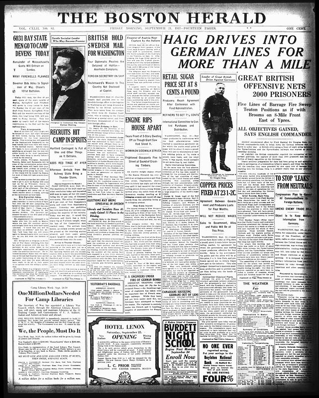 The Boston Herald. September 21, 1917 - Digital Commonwealth