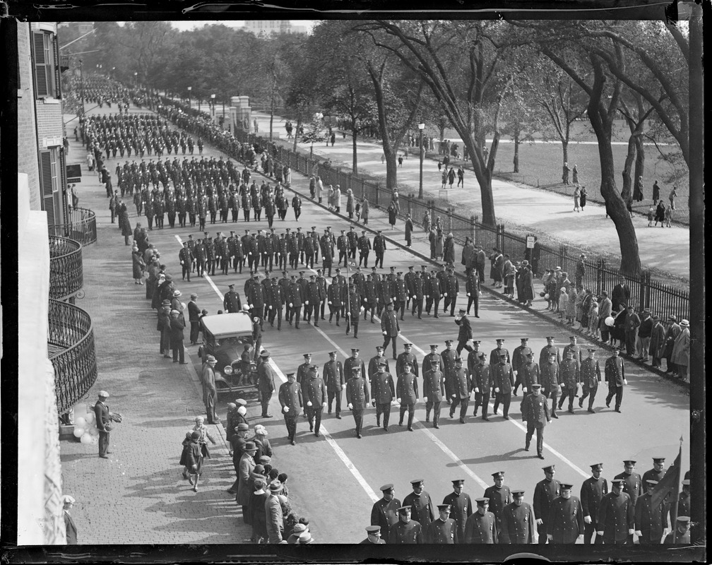 Police Parade - Beacon St. - Digital Commonwealth