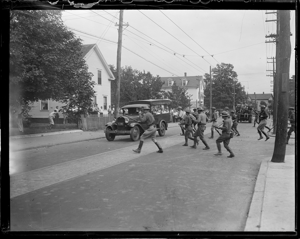Militia chases rioters, Rhode Island riot - Digital Commonwealth