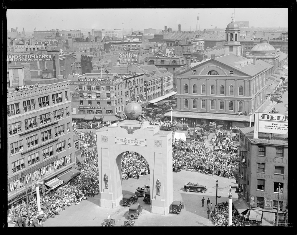 Tercentenary Parade Boston "Arch" Dock Square, Faneuil Hall - Digital ...