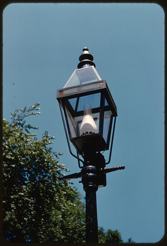 Lamppost, Beacon Hill, Boston - Digital Commonwealth
