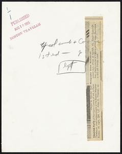 Tracing Path of Hurricane Connie at left is Oscar Tenebaum, chief ...