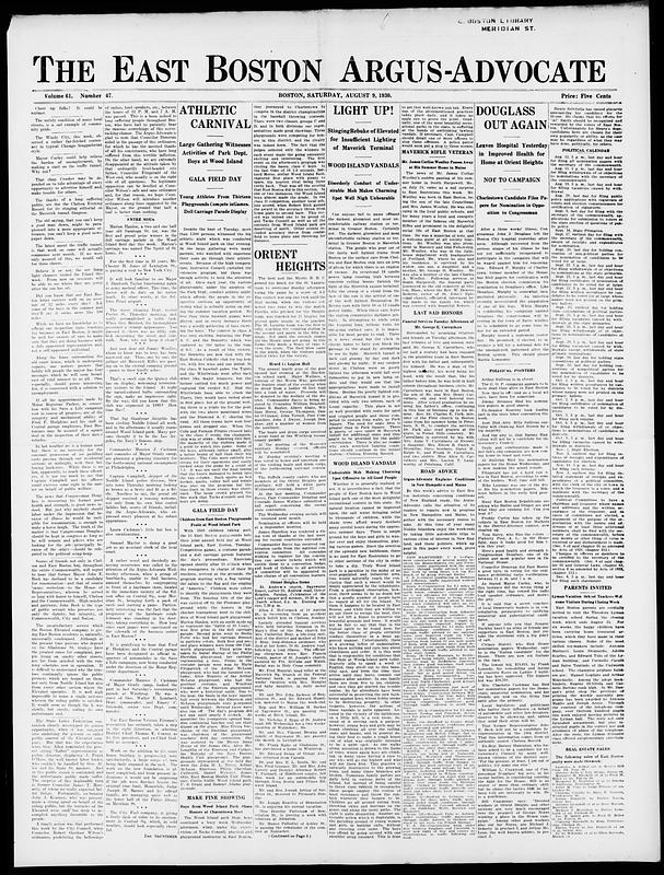 East Boston Argus-Advocate - Digital Commonwealth