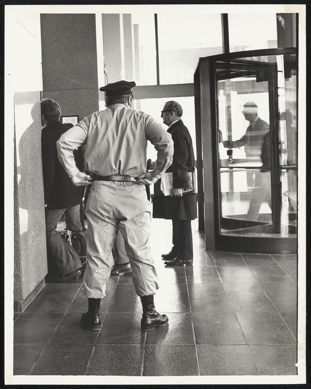 JFK Building Security Check During anti-war protests in Boston ...