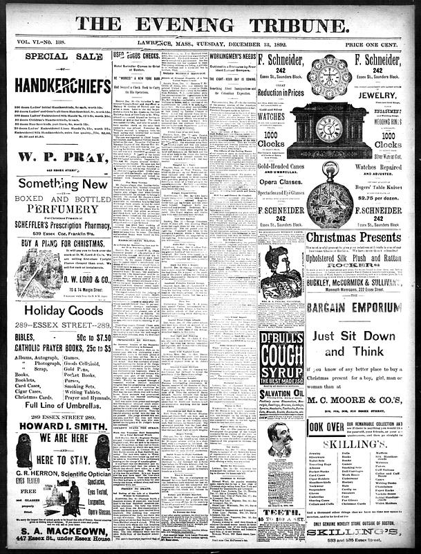 The Evening Tribune. December 13, 1892 - Digital Commonwealth