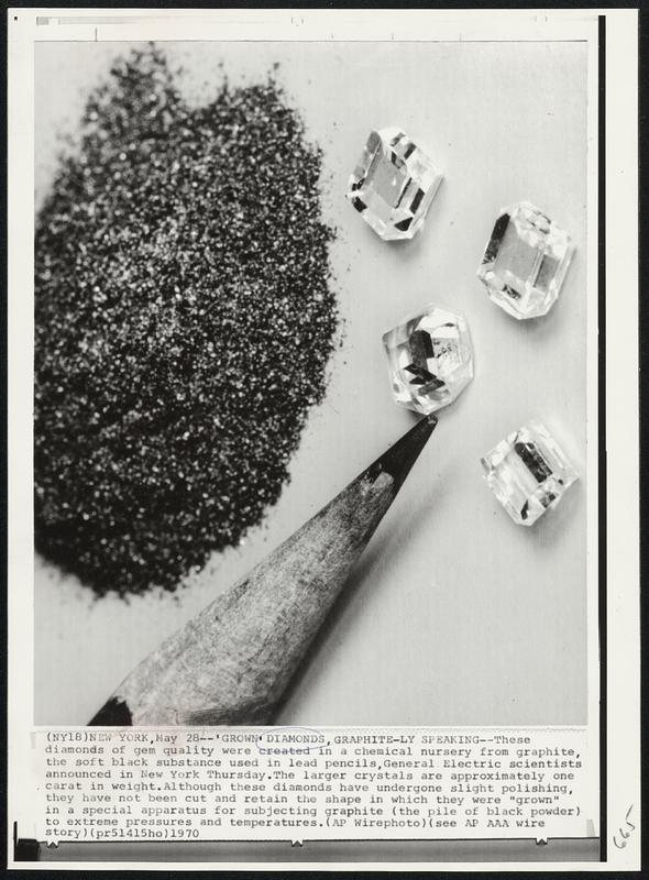 'Grown' Diamonds, Graphite-ly Speaking--These diamonds of gem quality ...