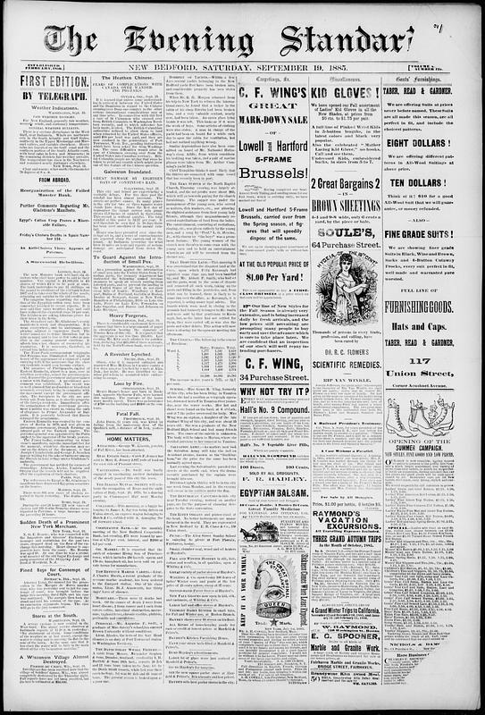 Evening Standard. September 19, 1885 - Digital Commonwealth