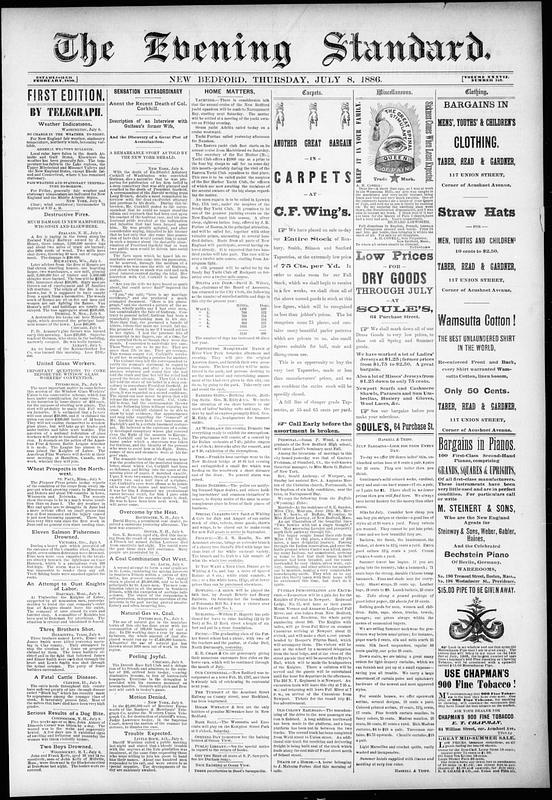 Evening Standard. July 08, 1886 - Digital Commonwealth