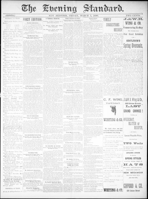 Evening Standard. March 07, 1890 - Digital Commonwealth