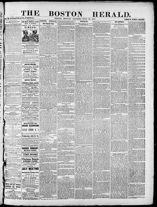 The Boston Herald. July 12, 1875 - Digital Commonwealth