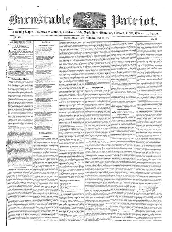 Barnstable Patriot. June 10, 1851 - Digital Commonwealth