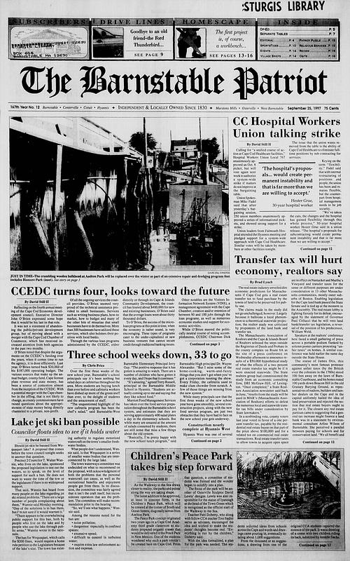 Barnstable Patriot. September 25, 1997 - Digital Commonwealth