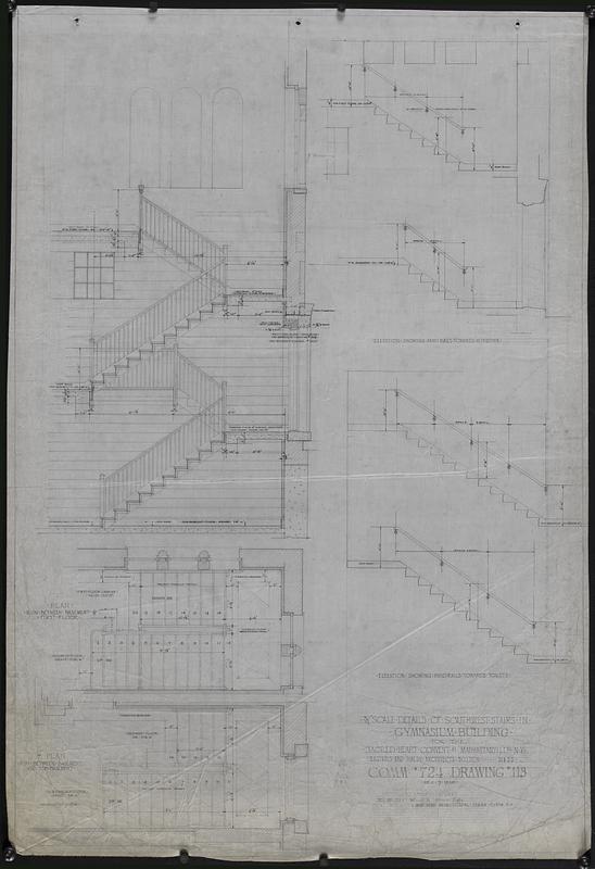 Three-quarter inch scale details of southwest stairs - Digital Commonwealth