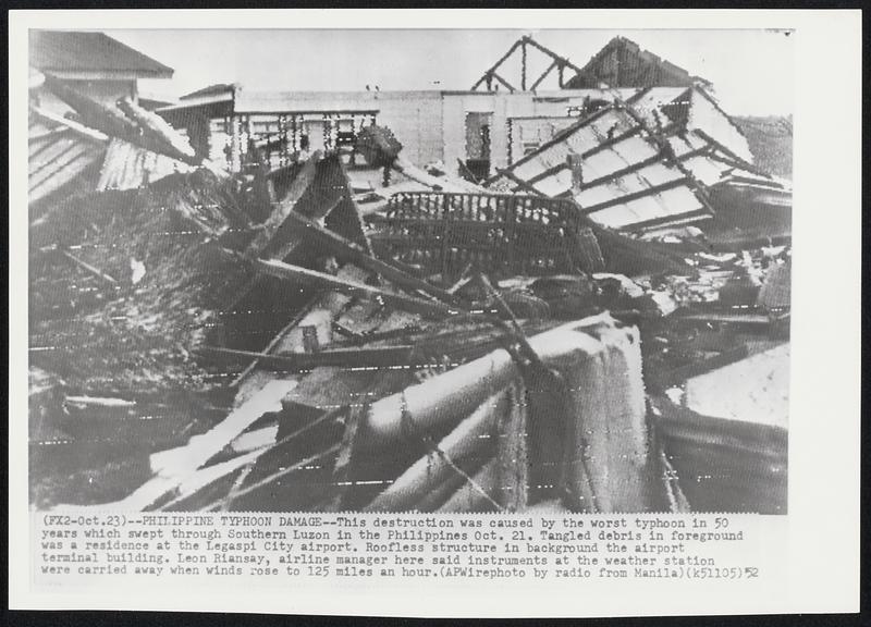 Philippine Typhoon Damage--This destruction was caused by the worst ...