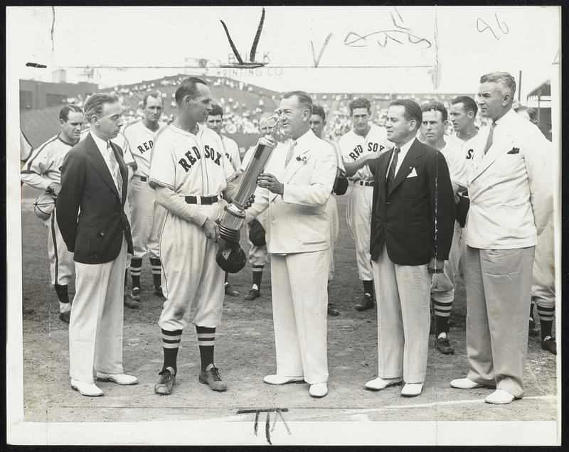 Making His Day Perfect -- Mike Ryba receives the trophy for being the ...