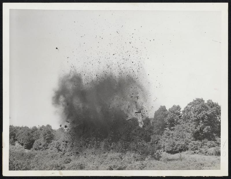 Demonstration of modern method of rooting out accumulations of soil and ...
