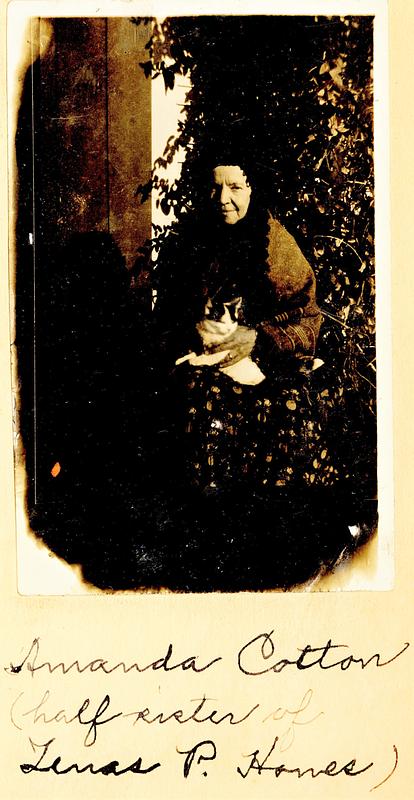 Amanda Cotton with cat, South Yarmouth, Mass. - Digital Commonwealth