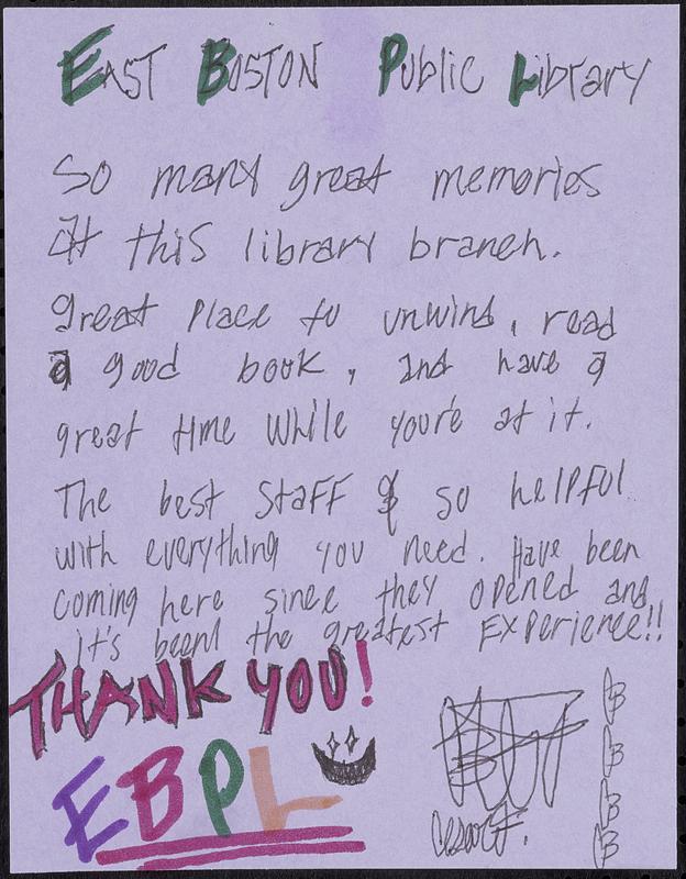 East Boston Public Library, so many great memories at this library ...