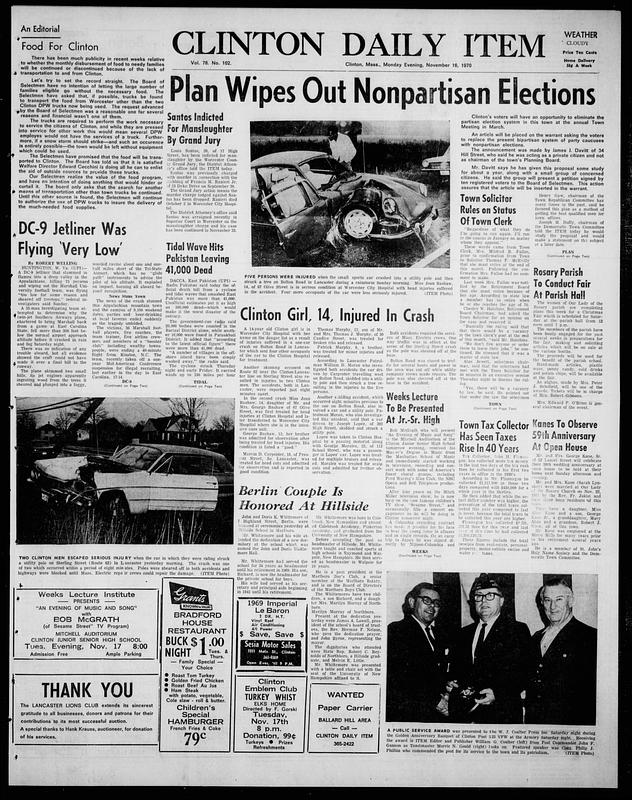 Clinton Daily Item. November 16, 1970 - Digital Commonwealth