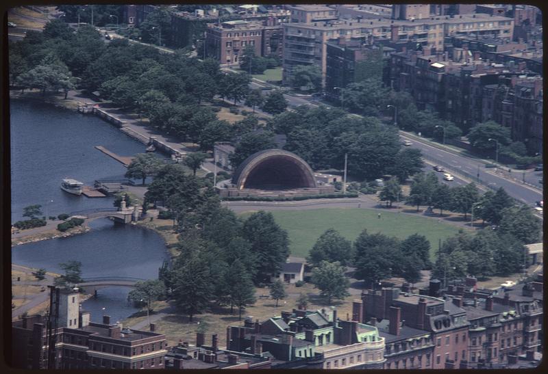 Elevated view of Hatch Shell, Boston - Digital Commonwealth