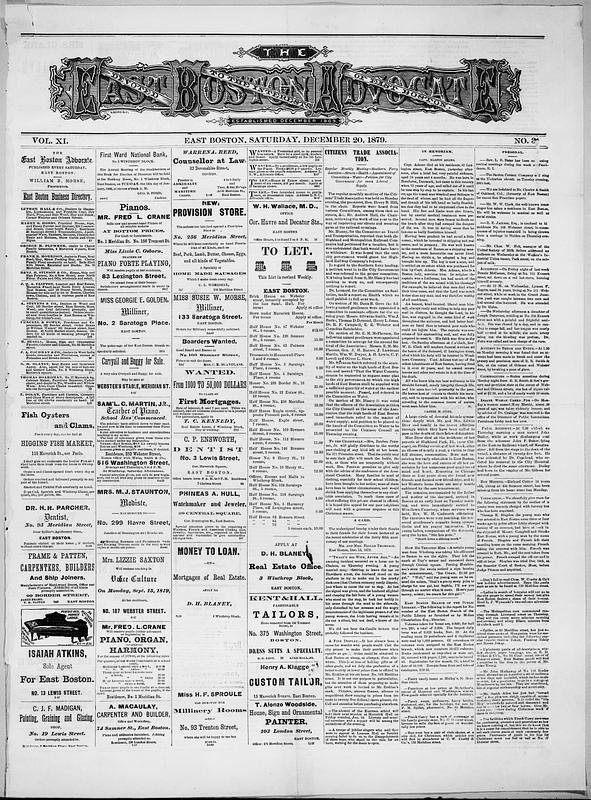 The East Boston Advocate. December 20, 1879 - Digital Commonwealth