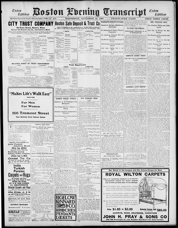 Boston Evening Transcript. September 12, 1906 - Digital Commonwealth