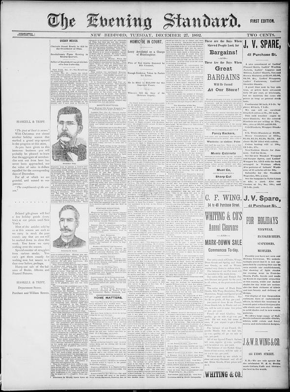 Evening Standard. December 27, 1892 - Digital Commonwealth