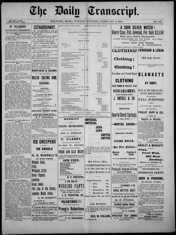 The Daily Transcript. February 05, 1884 - Digital Commonwealth