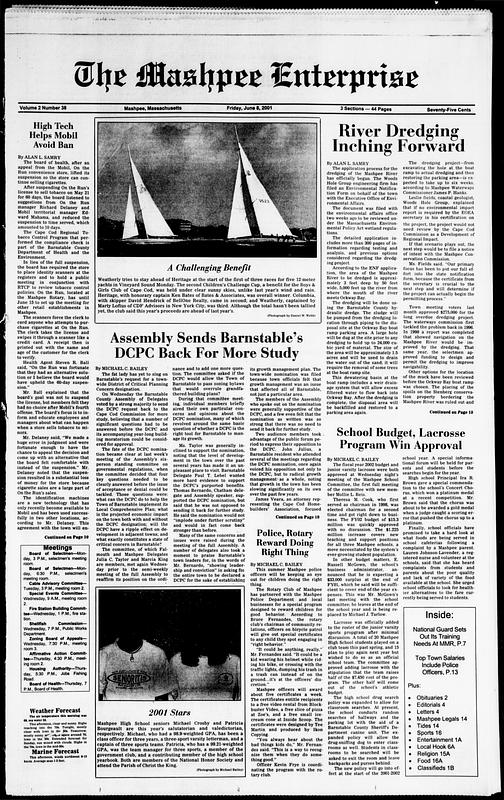 The Mashpee Enterprise. June 08, 2001 - Digital Commonwealth