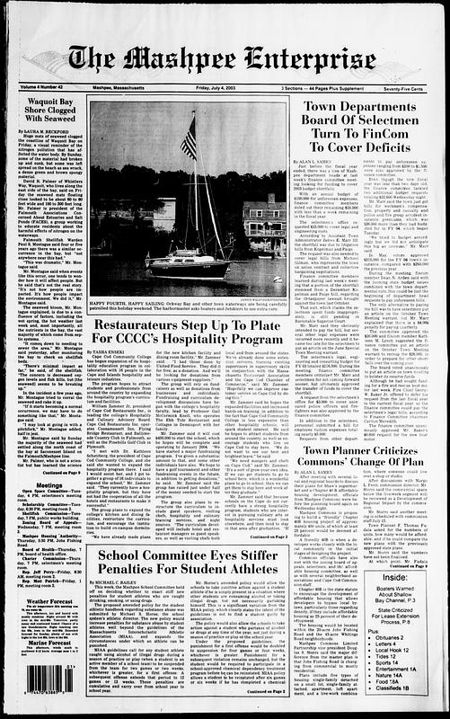 The Mashpee Enterprise. July 04, 2003 - Digital Commonwealth