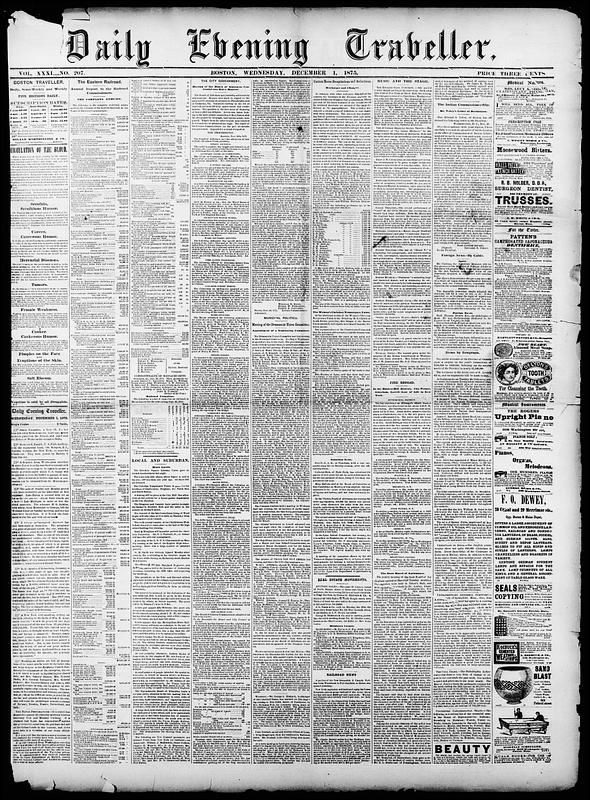 Daily Evening Traveller. December 01, 1875 - Digital Commonwealth