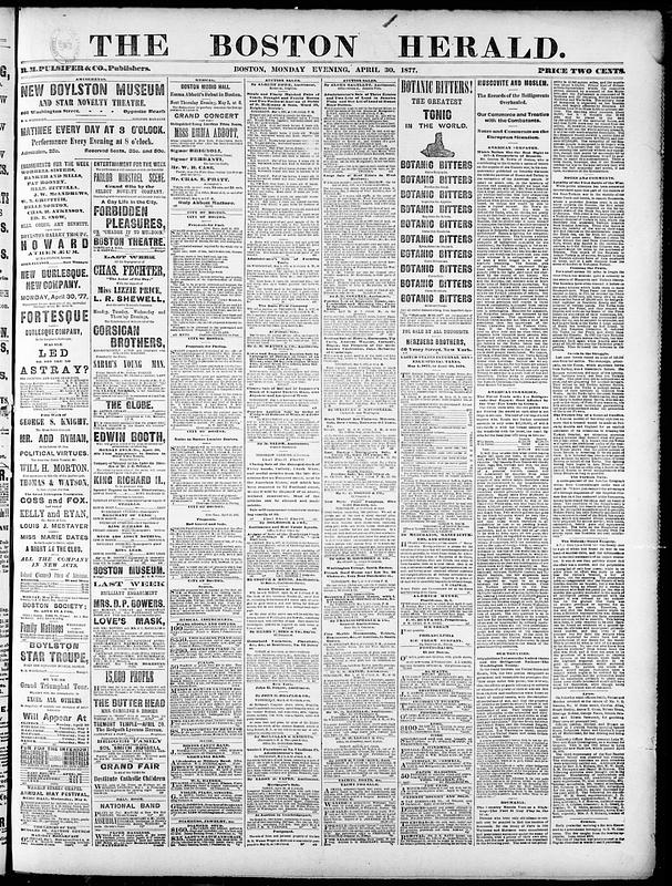 The Boston Herald. April 30, 1877 - Digital Commonwealth