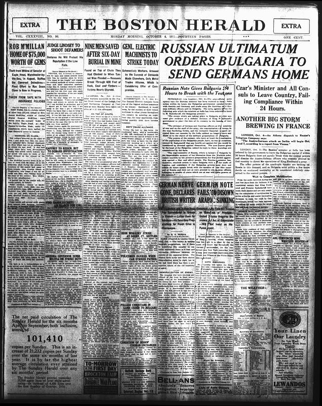 The Boston Herald. October 04, 1915 - Digital Commonwealth