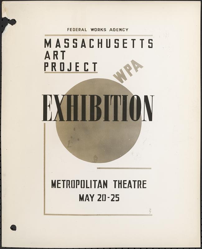 Federal Works Agency Massachusetts Art Project WPA exhibition ...