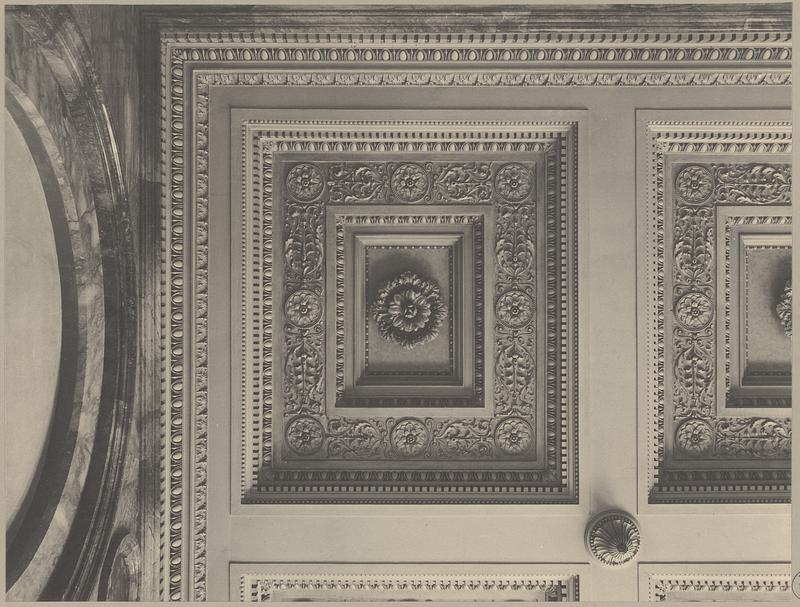 Boston Public Library, panels of ceiling over staircase - Digital ...