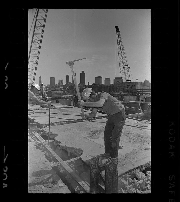Charles River Dam construction work, Boston - Digital Commonwealth