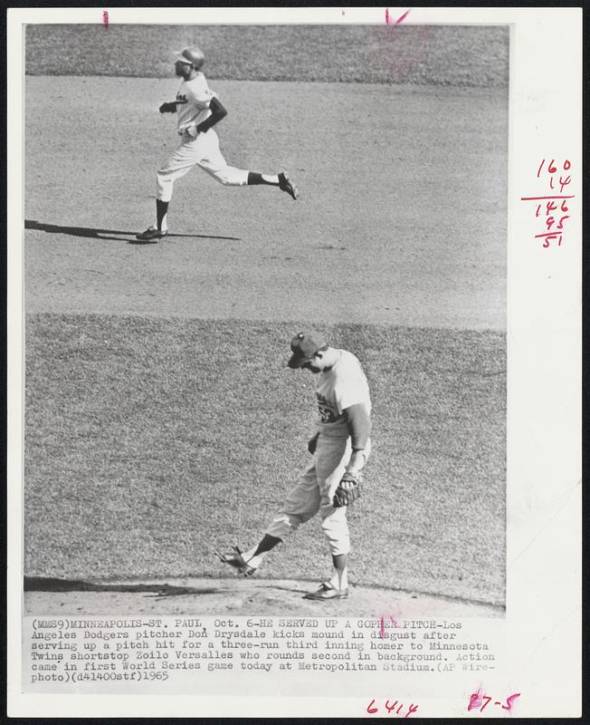 He Served Up A Gopher Pitch - Los Angeles Dodgers pitcher Don Drysdale ...