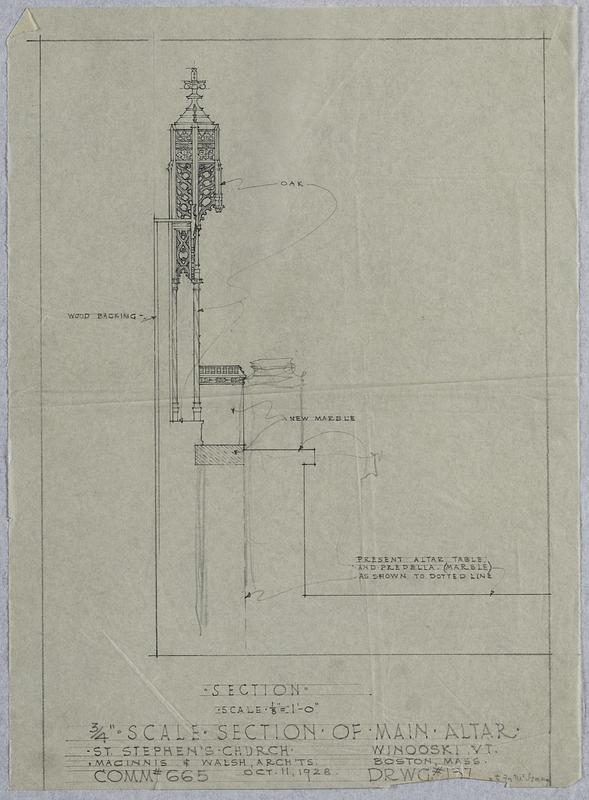 Three-quarter inch scale section of main altar - Digital Commonwealth