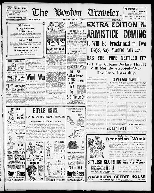 The Boston Traveler. April 04, 1898 - Digital Commonwealth
