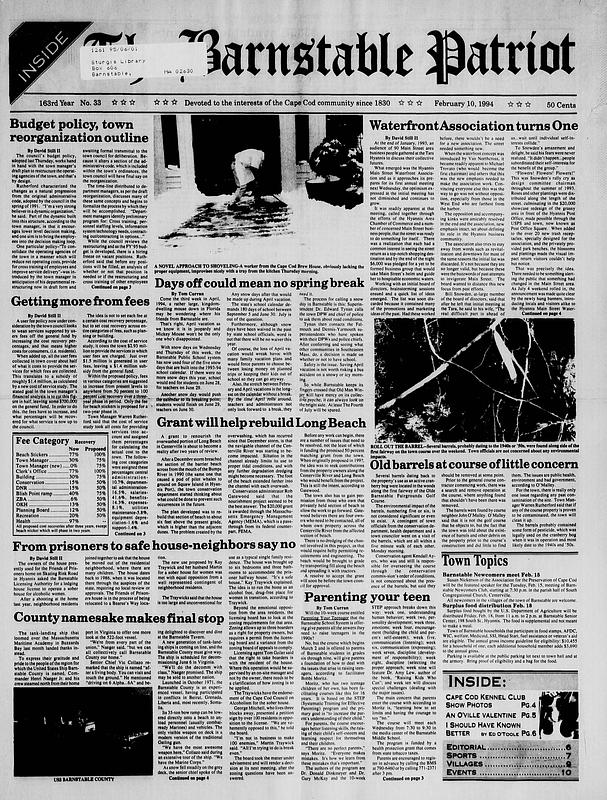Barnstable Patriot. February 10, 1994 - Digital Commonwealth