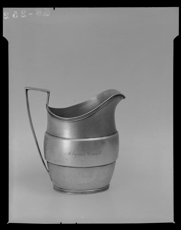 Lee Mansion, Silver Pitcher engraved Abigail Cowell - Digital Commonwealth