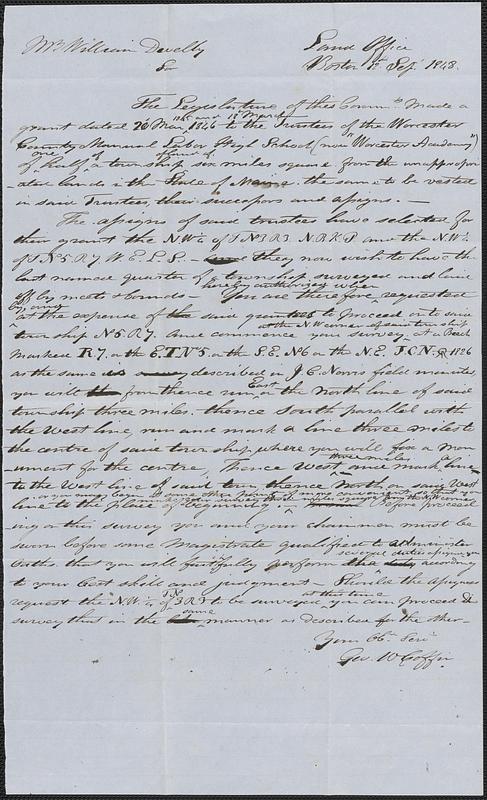 George Coffin to William Dwelly, 12 September 1848 - Digital Commonwealth