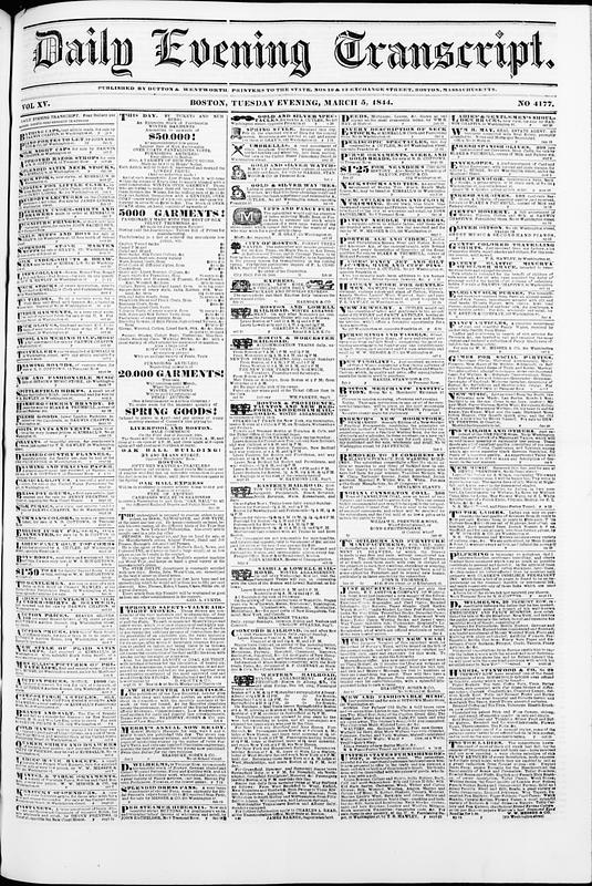 Daily Evening Transcript - Digital Commonwealth