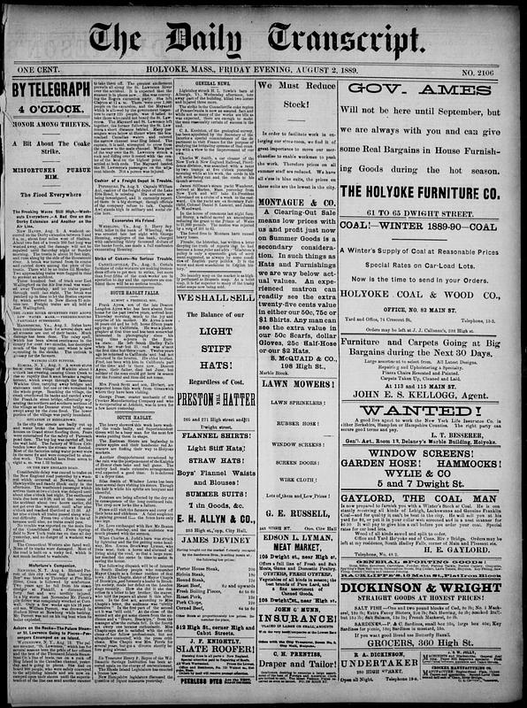 The Daily Transcript. August 02, 1889 - Digital Commonwealth