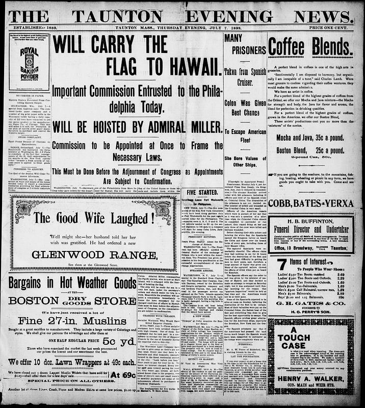 The Taunton Evening News. July 07, 1898 - Digital Commonwealth